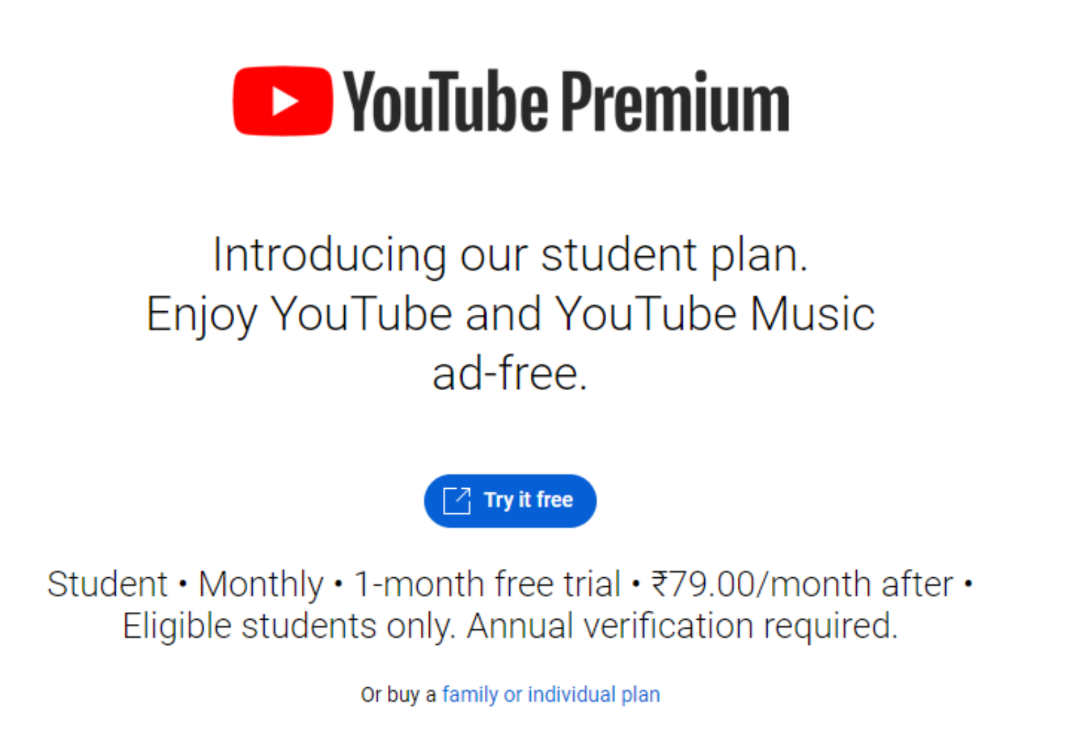 Youtube Premium Plans Offers (October 2025) Family & Students