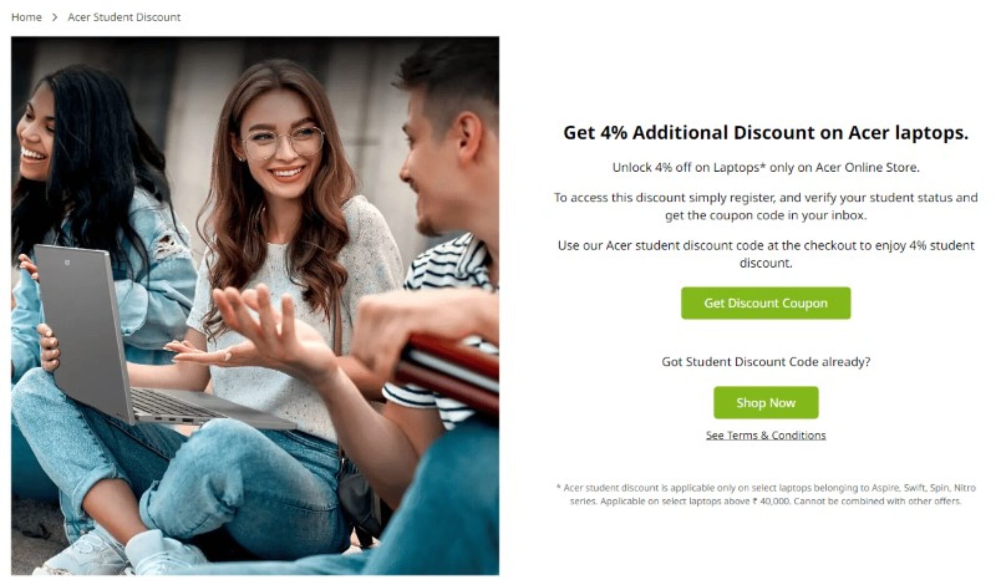 Acer Student Discount (Aug 2025) Upto 40% OFF + Benefits